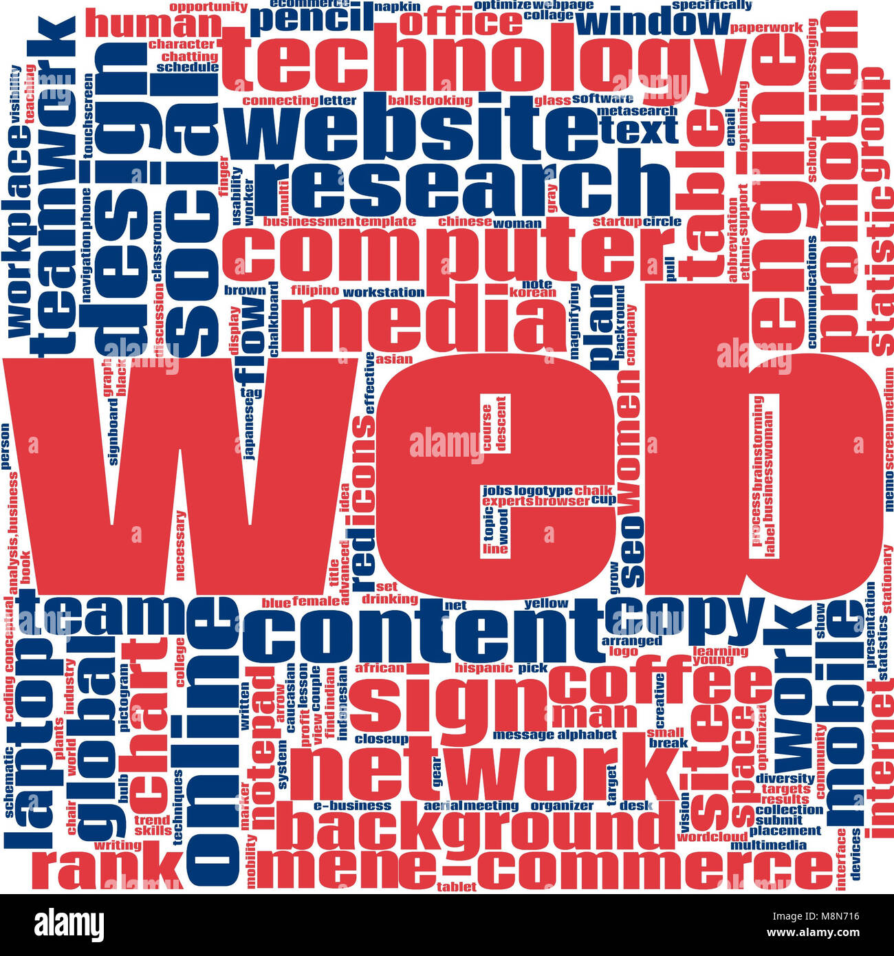 Web word cloud concept on white background, 3d rendering Stock Photo - Alamy