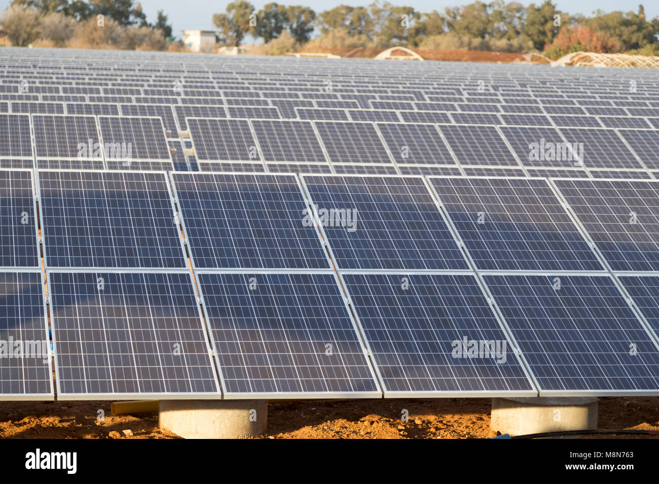 Solar panel farm Stock Photo - Alamy