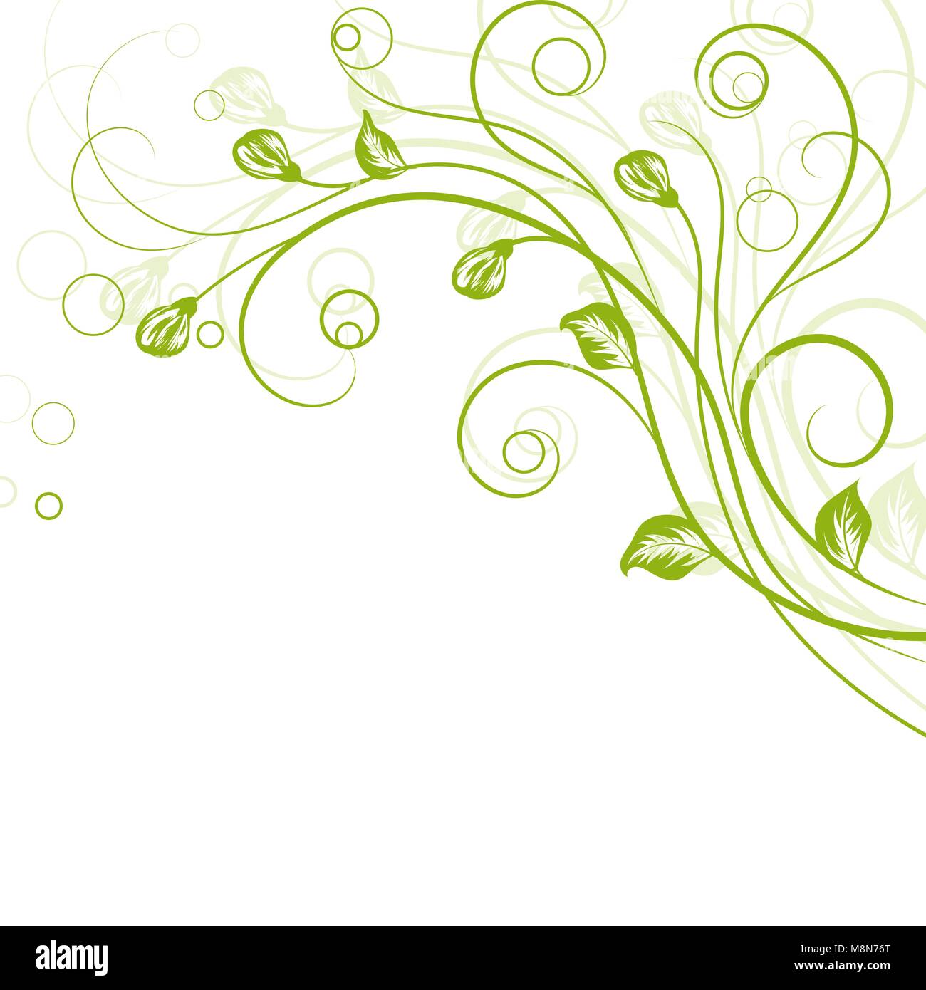 Green Swirls Border