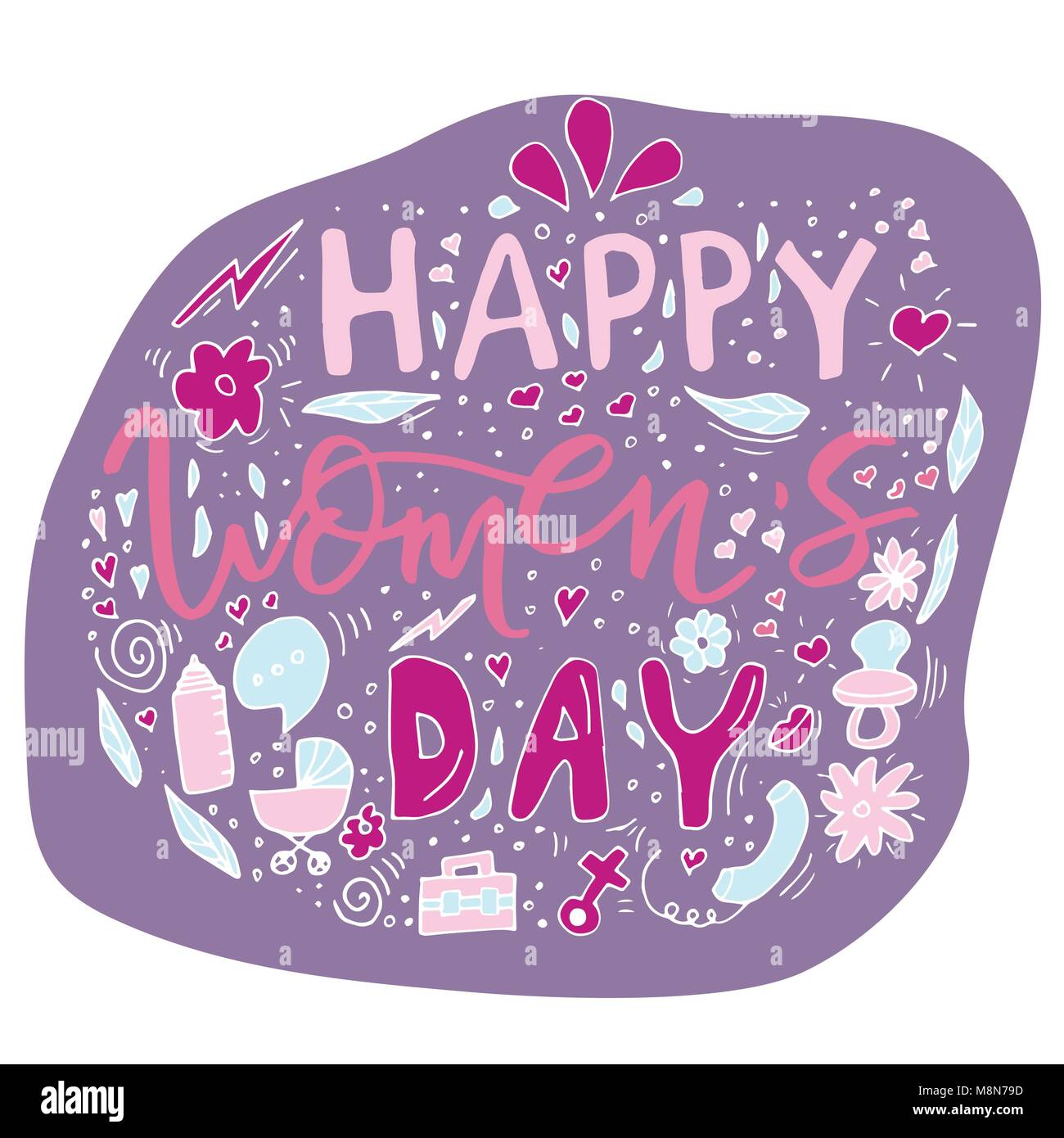 Happy woman business card Stock Vector Images - Alamy