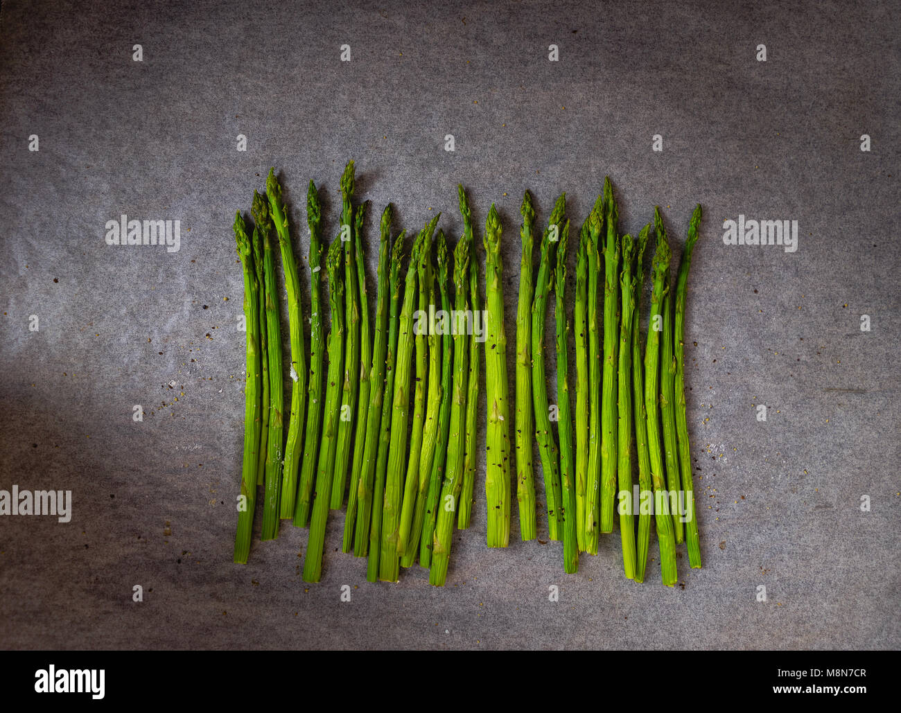 Grilled Asparagus, Top View. Minimalist Shot Stock Photo - Alamy