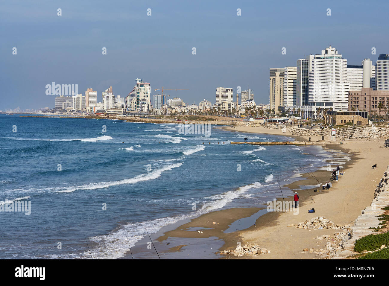 tel aviv beach scene where the desert meets the mediterranean Stock ...