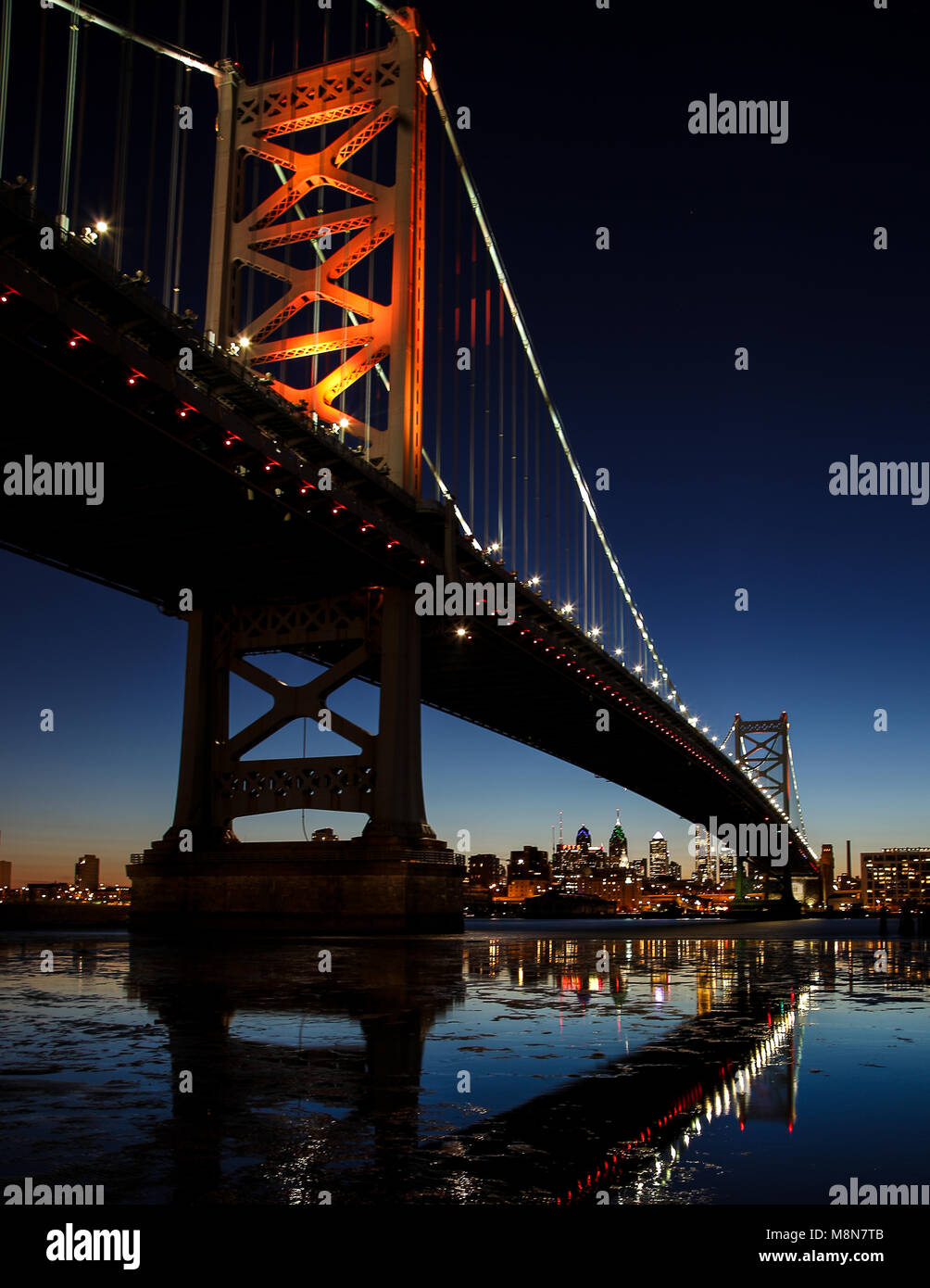 Ben Franklin Bridge welcomes visitors to Philadelphia from Camden, NJ ...