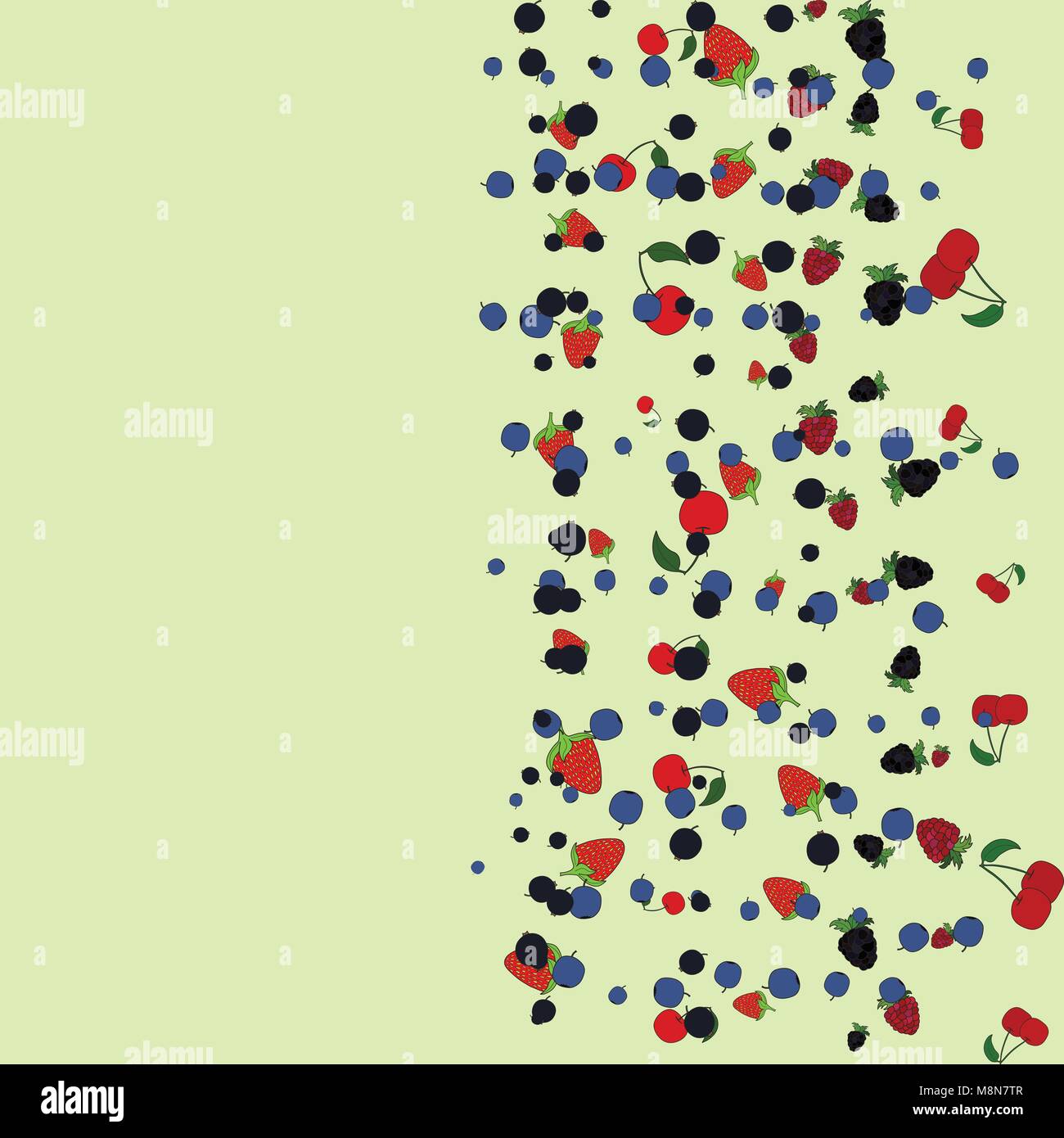 abstract vector doodle berry background Stock Vector Image & Art - Alamy