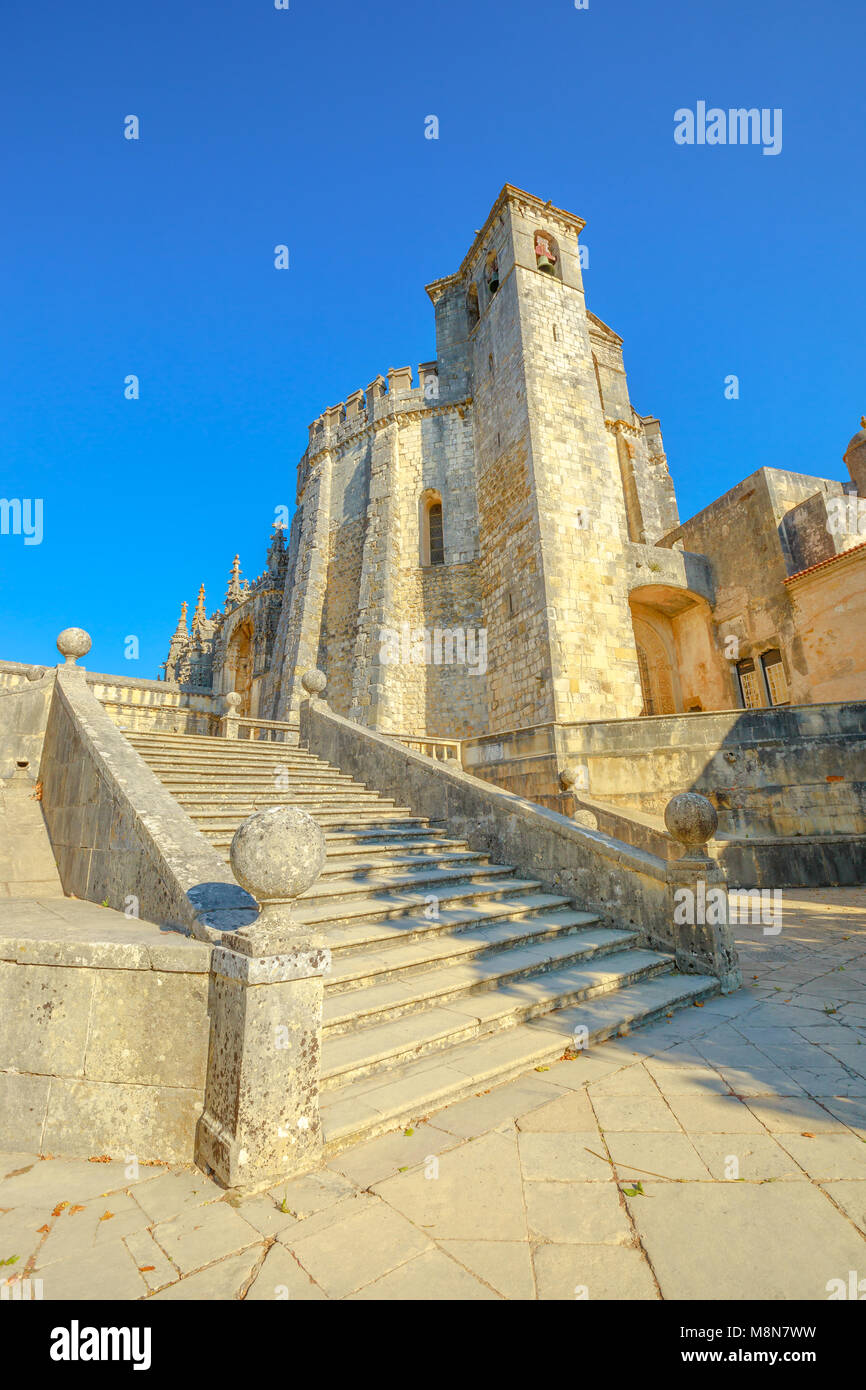 The octagonal Church of Convent of Christ or Templar Roman Monastery ...