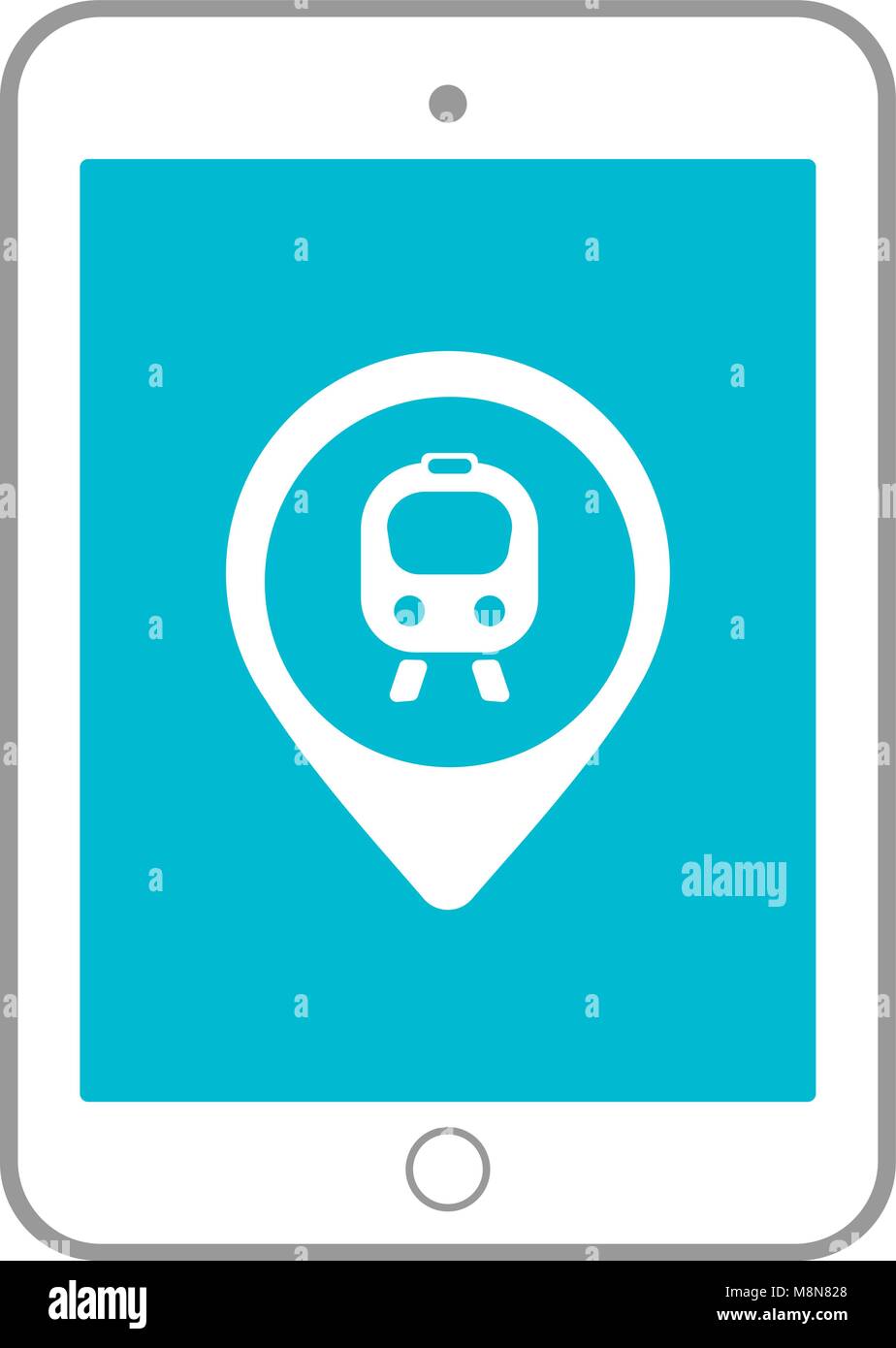 train laptop gps vector location illustration Stock Vector Image & Art ...