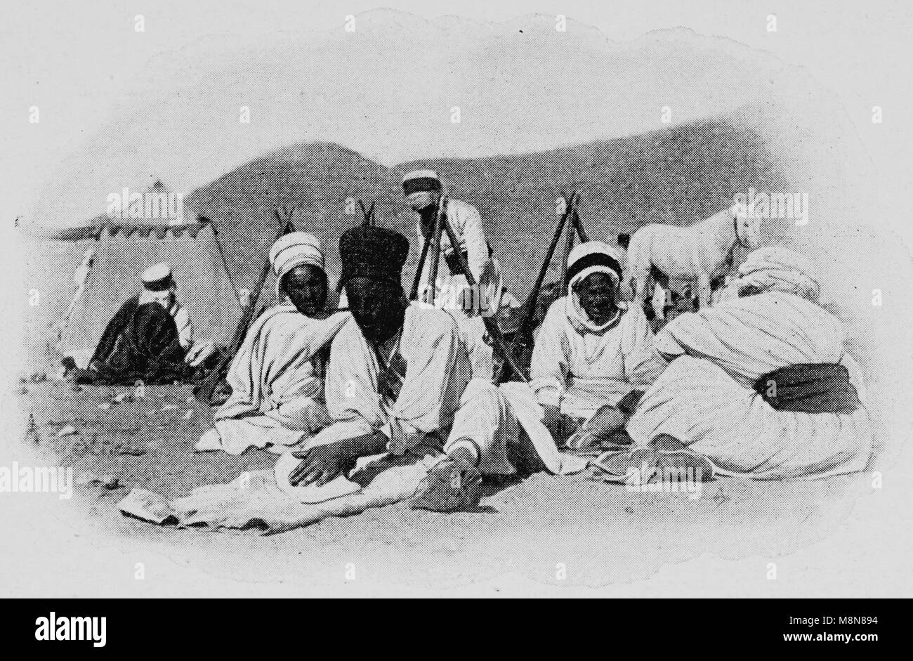 French Foureau-Lamy expedition in Chad in 1900, Expedition camp ...