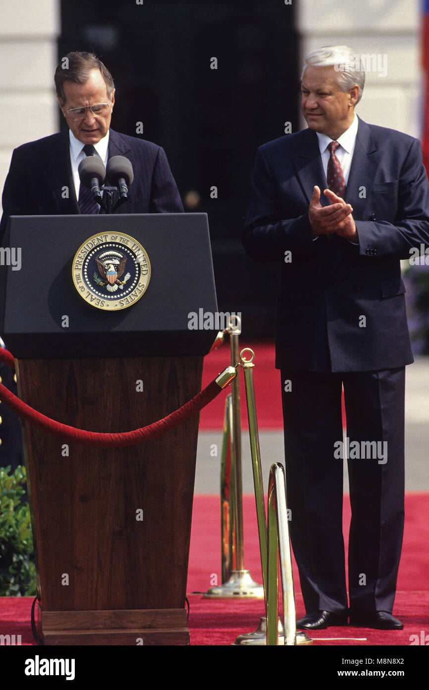 Washington DC., USa, June 17, 1992 President George H.W. Bush with ...