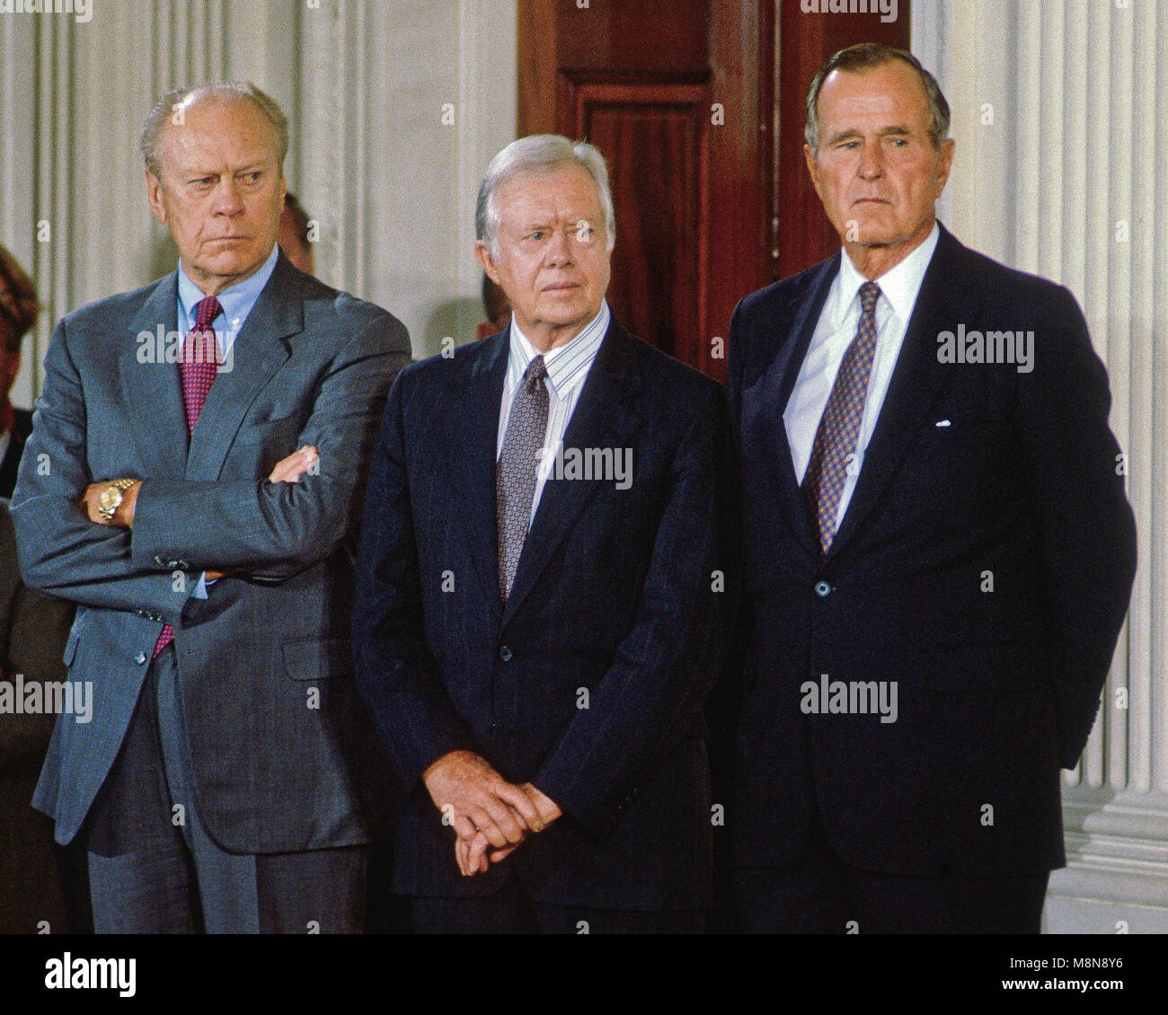 Washington DC., USA, September 14, 1993 Former Presidents Ford, Carter ...