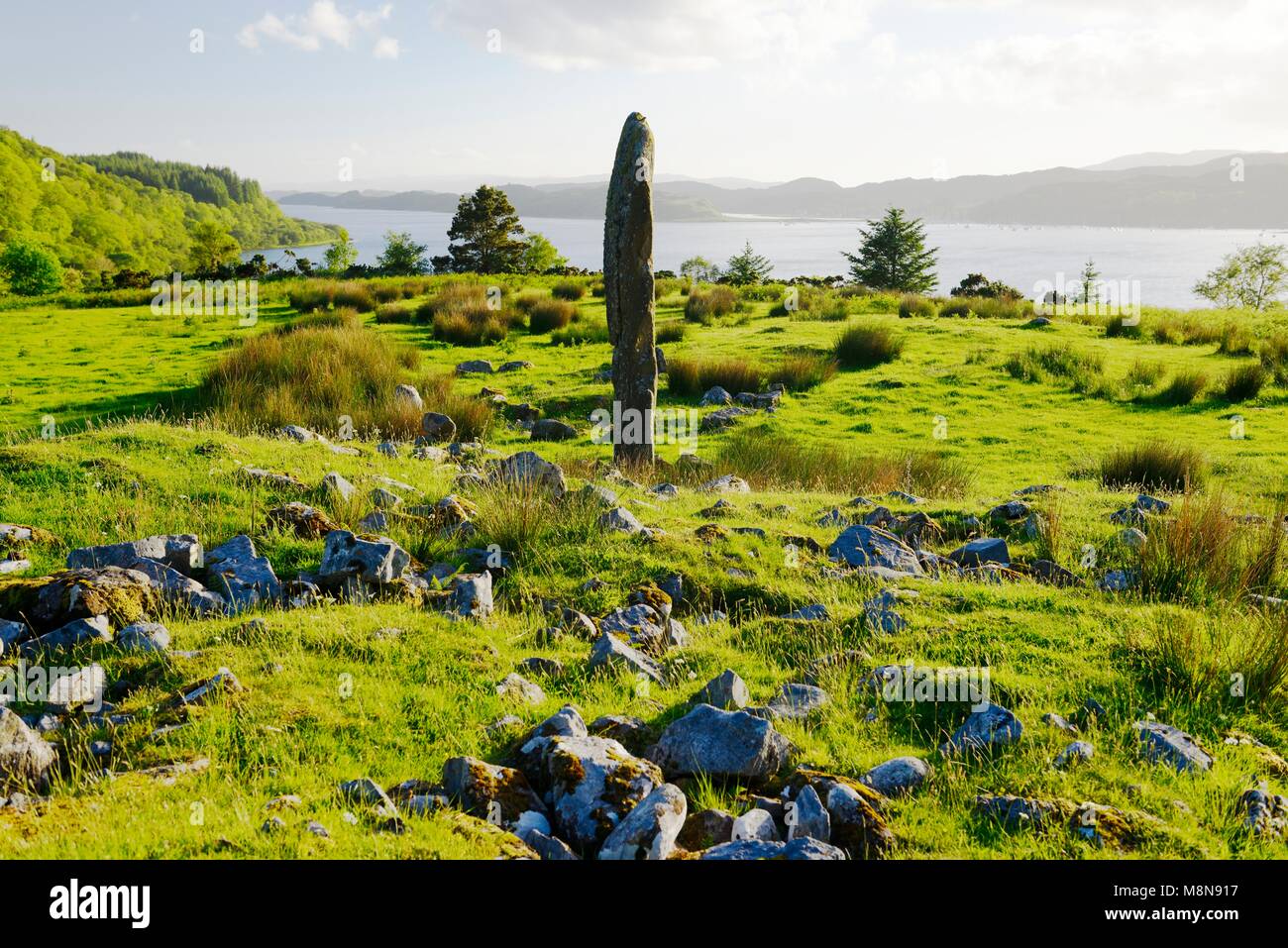Kintraw prehistoric megalith standing stone at the head of Loch ...