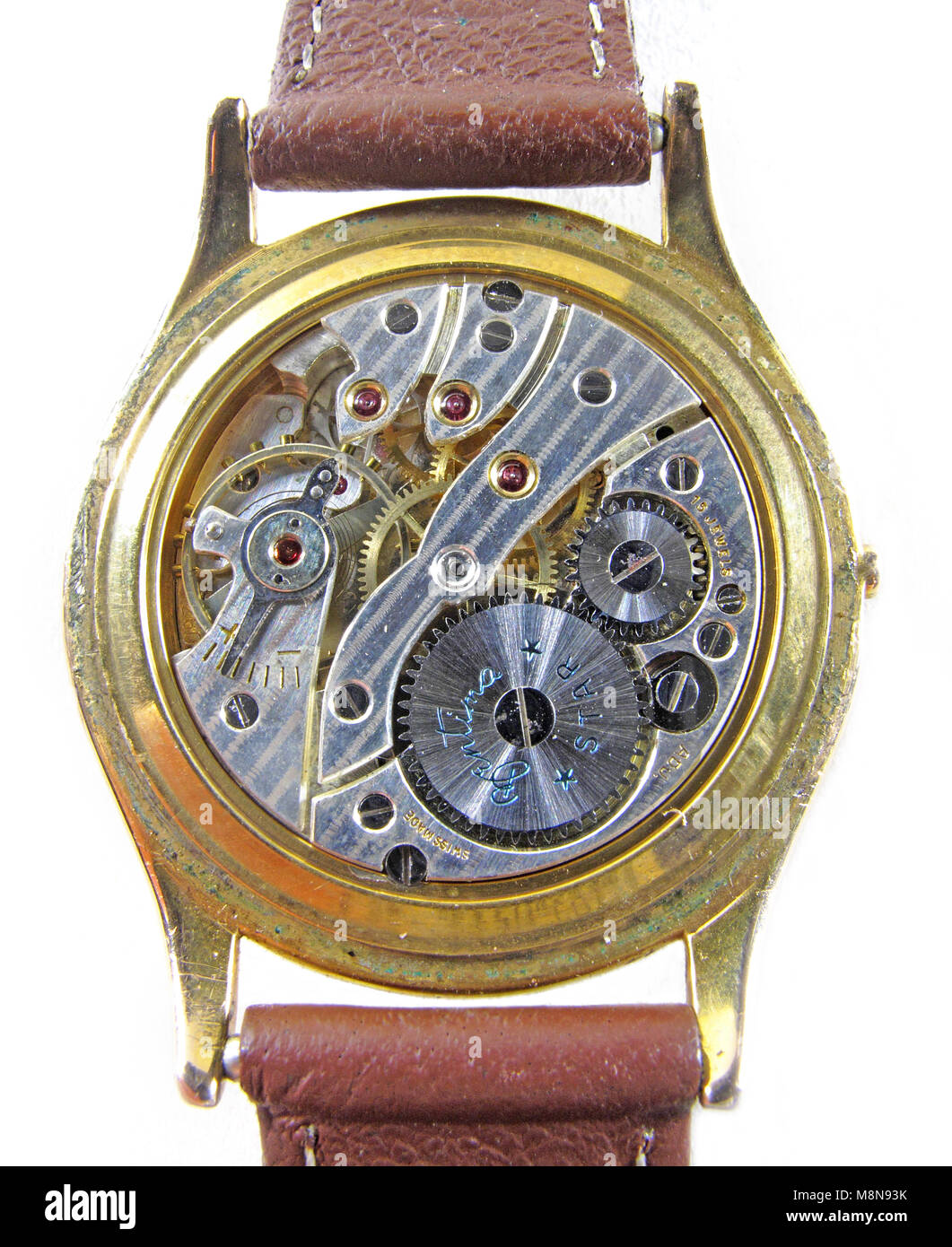 View of the inside of a mechanical analogue watch Stock Photo - Alamy