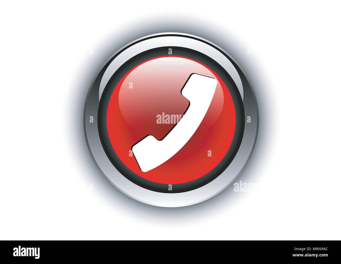 vector design of metallic button glass texture phone Stock Vector Image ...