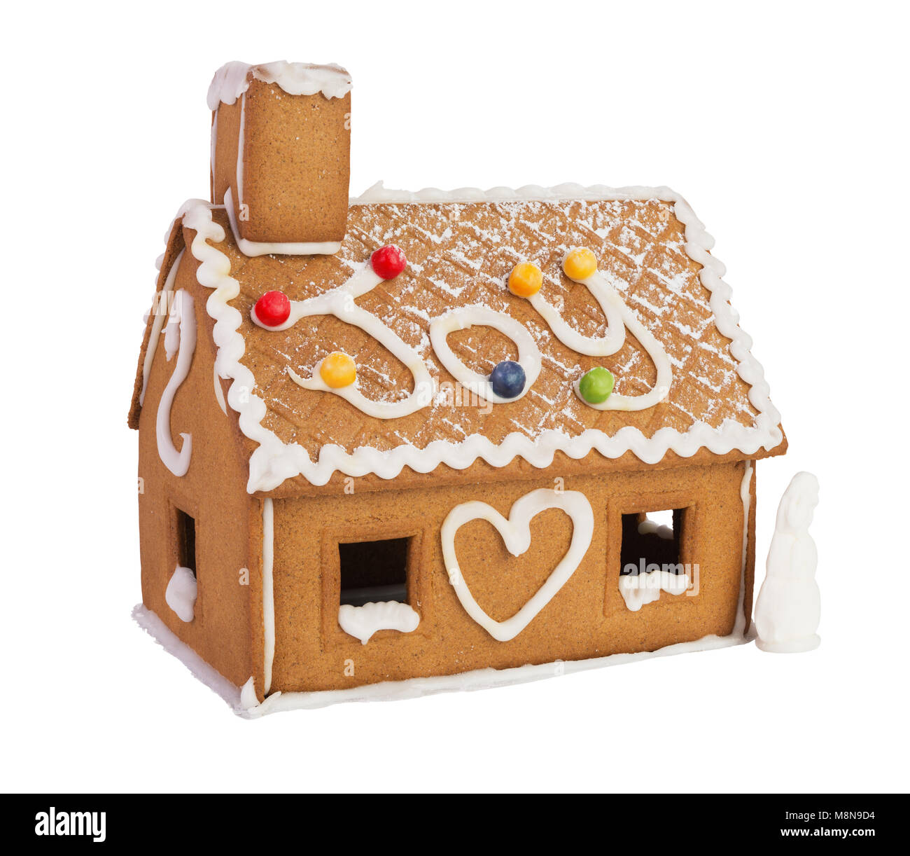Cookie house on red Cut Out Stock Images & Pictures - Alamy