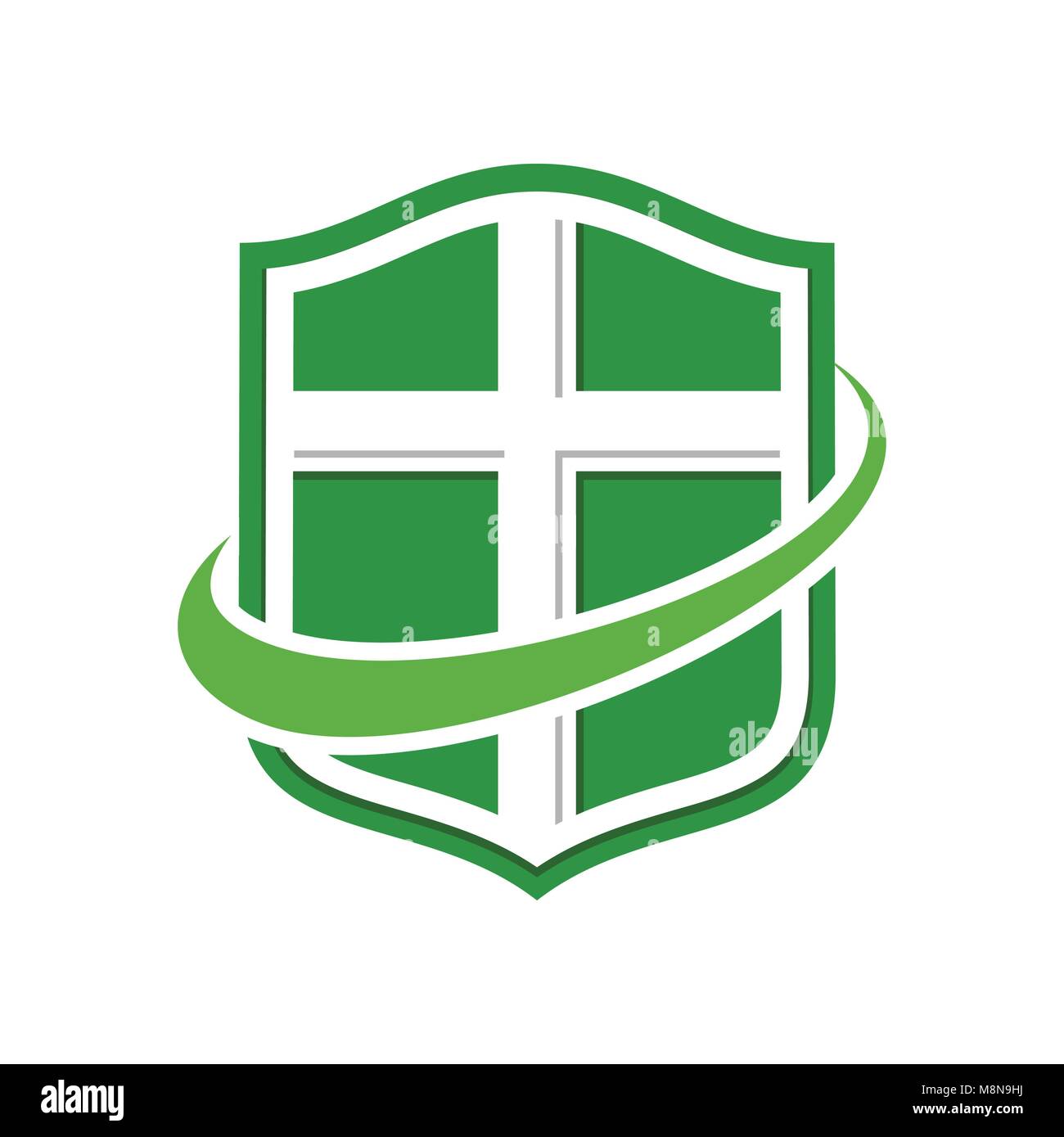 Green shield logo hi-res stock photography and images - Alamy