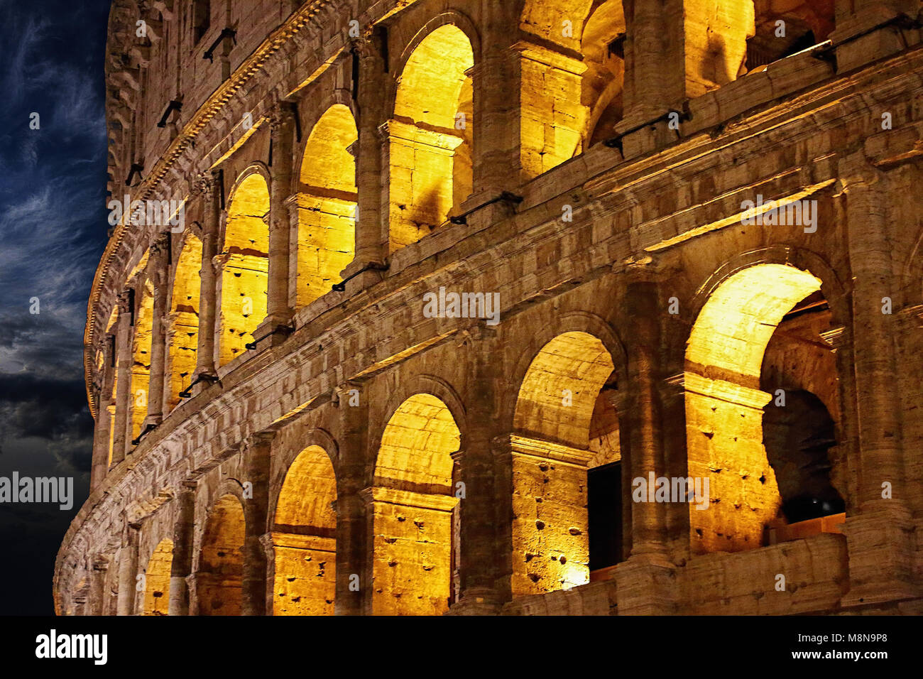 Rome, colosseum at sunset Stock Photo - Alamy