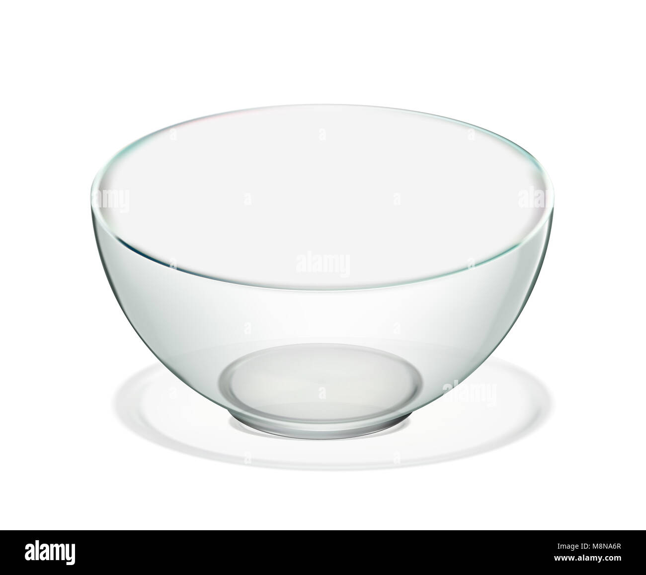 Transparent glass bowl isolated. Realistic iilustration Stock Photo - Alamy