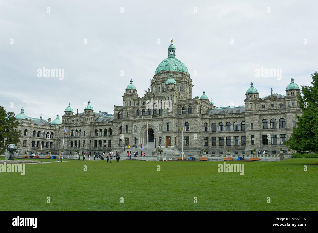 Magnificent view of British Columbia Legislature building from the ...