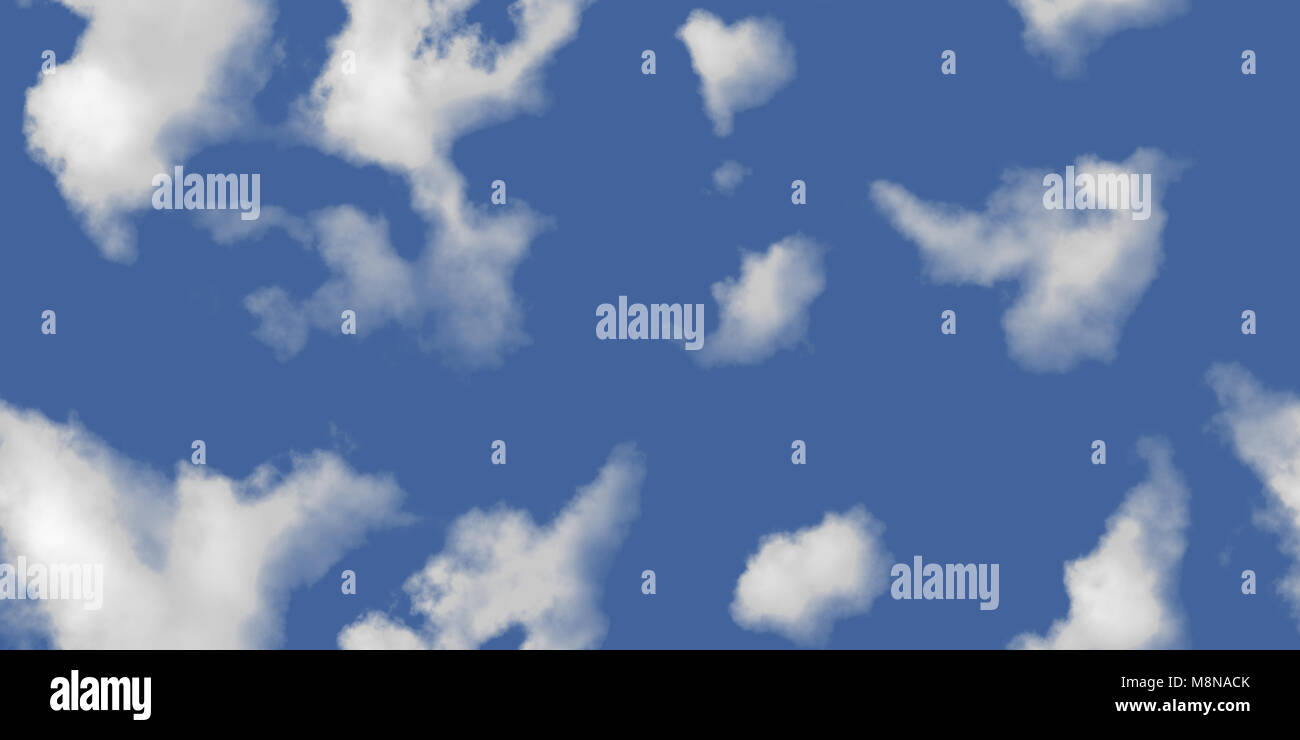 Clouds in Blue Sky Background Texture. Seamless Transition Stock Photo ...