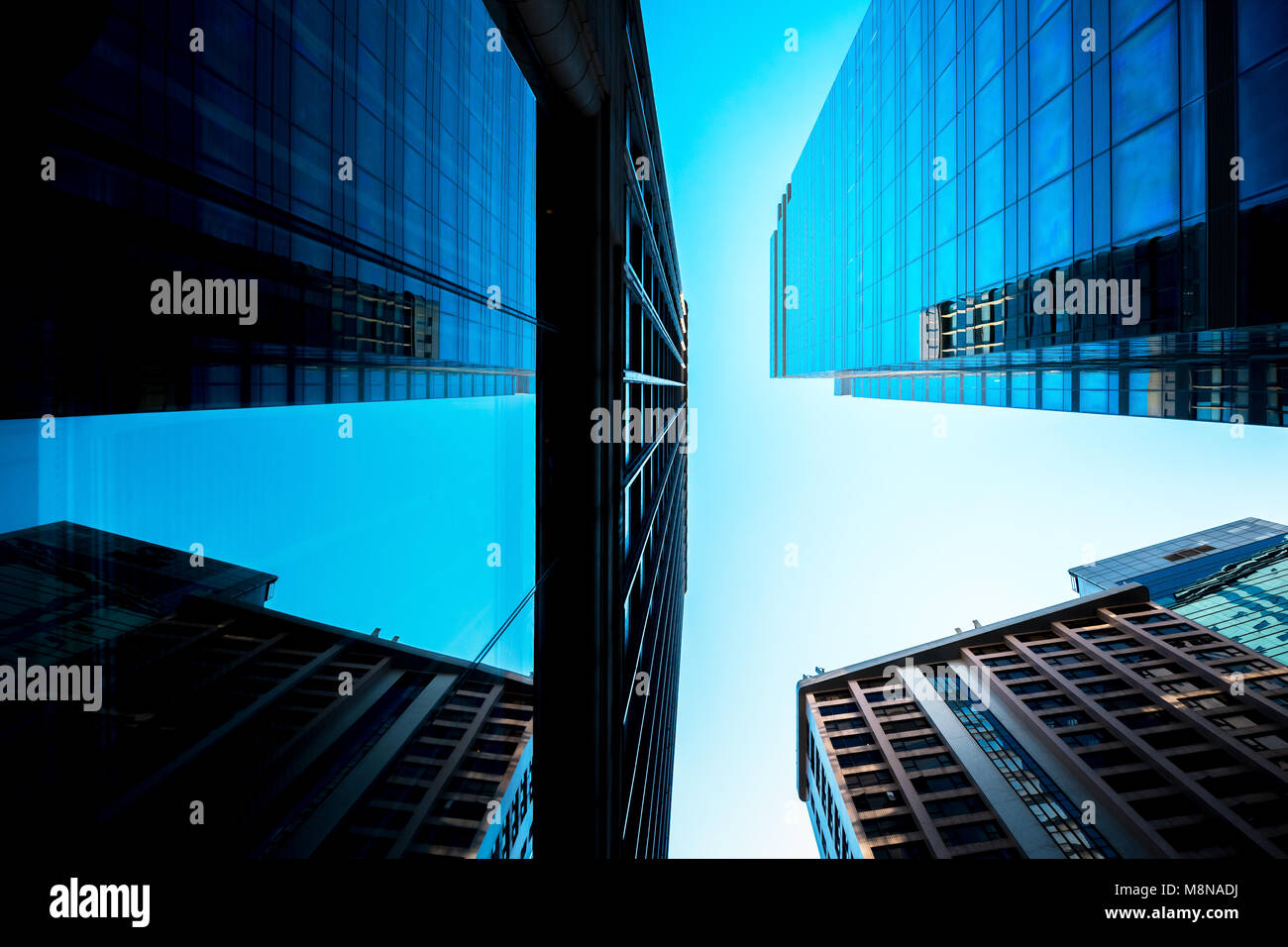 up view of Modern office building in Hong Kong Stock Photo - Alamy