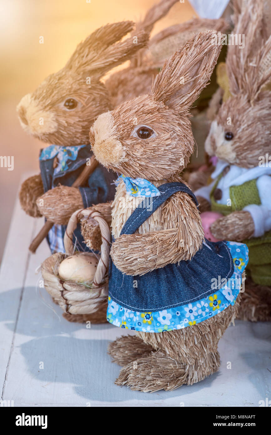 Happy Easter day, bunny and egg, Christians worldwide celebrate Stock ...