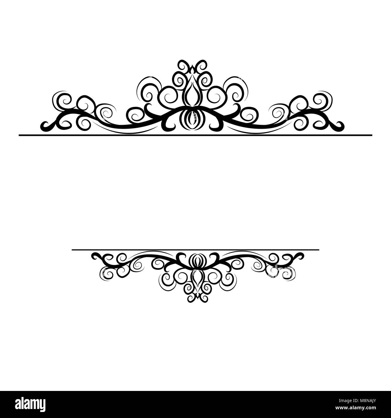 Vintage vector swirl frame Stock Vector Image & Art - Alamy