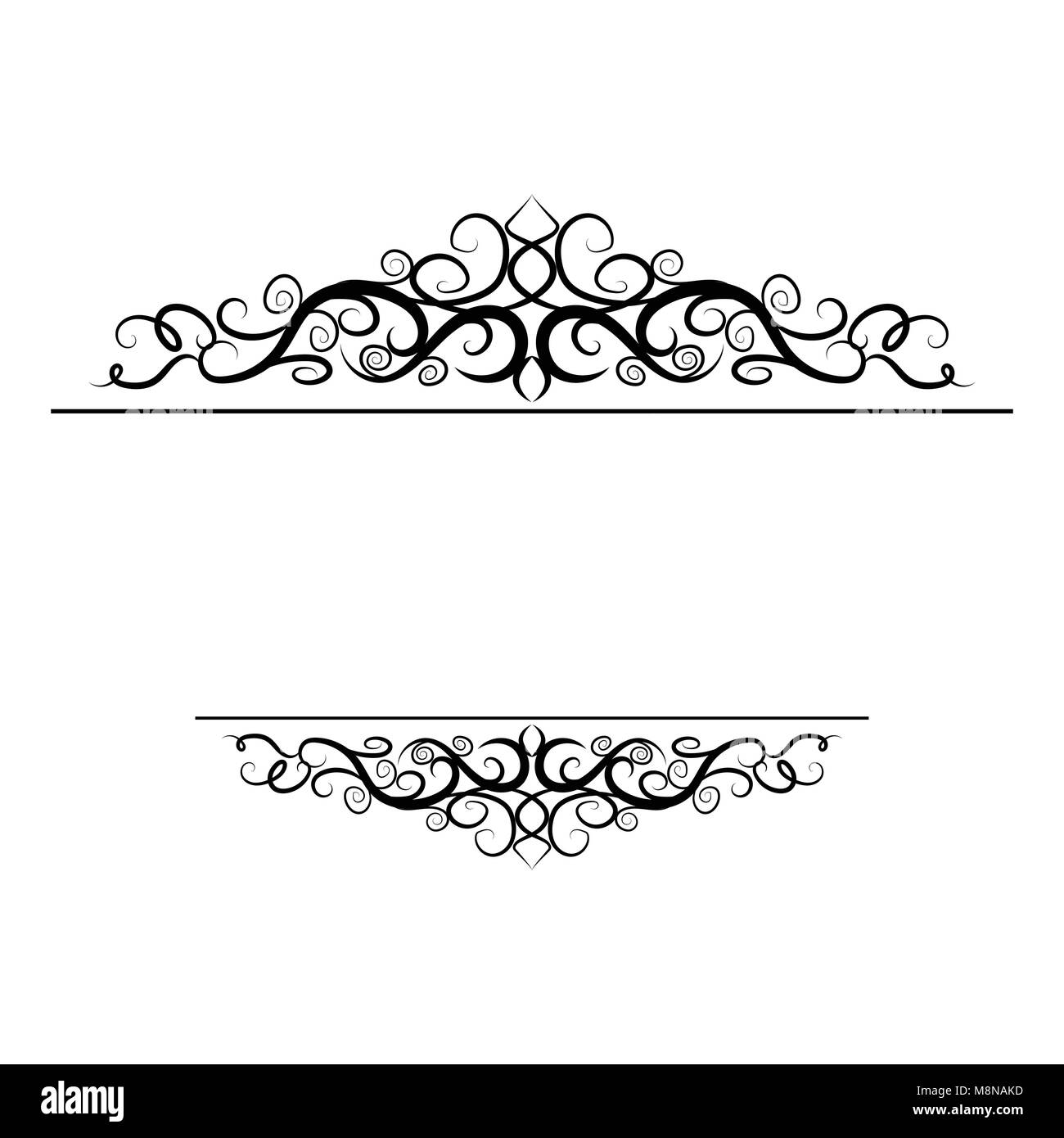 Vintage vector swirl frame Stock Vector Image & Art - Alamy