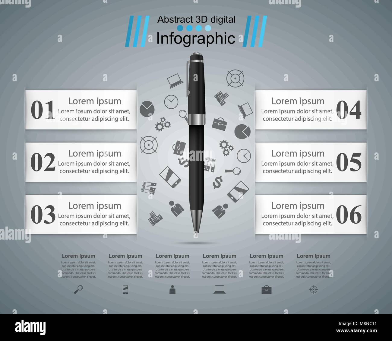 Pen, education icon. Business infographic Stock Vector Image & Art - Alamy