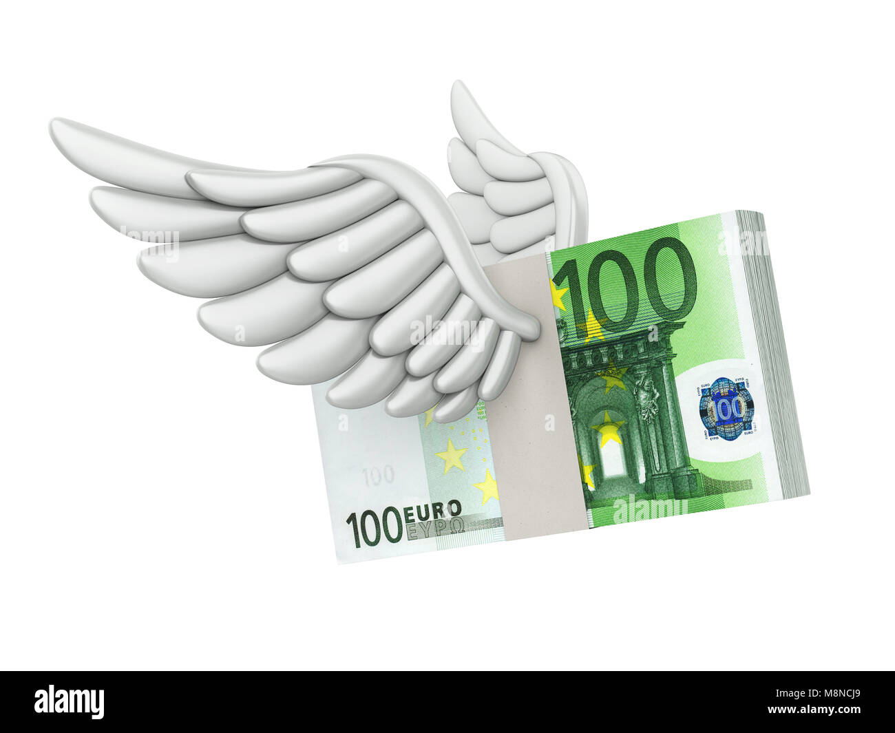Euro Money Wings Flying Isolated Stock Photo - Alamy Euro Money Wings Flying Isolated Stock Photo - Alamy