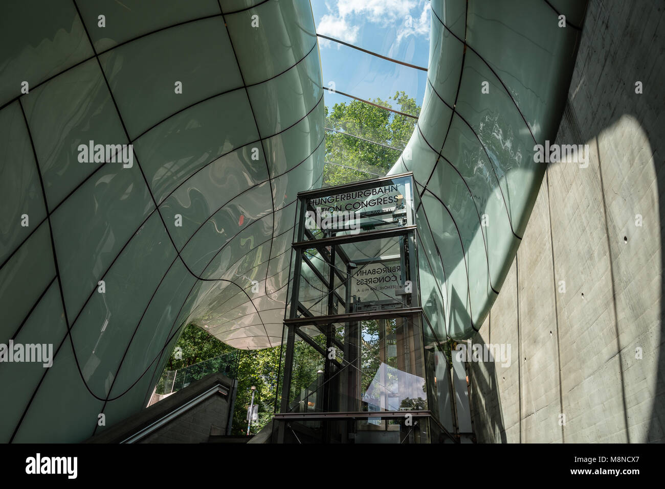 Innsbruck, Austria - August 9, 2017: Funicular station designed by Zaha ...