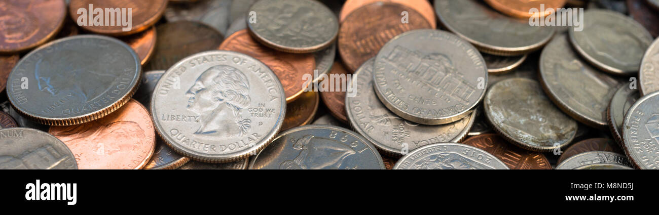 Quarter penny heads tails hi-res stock photography and images - Alamy