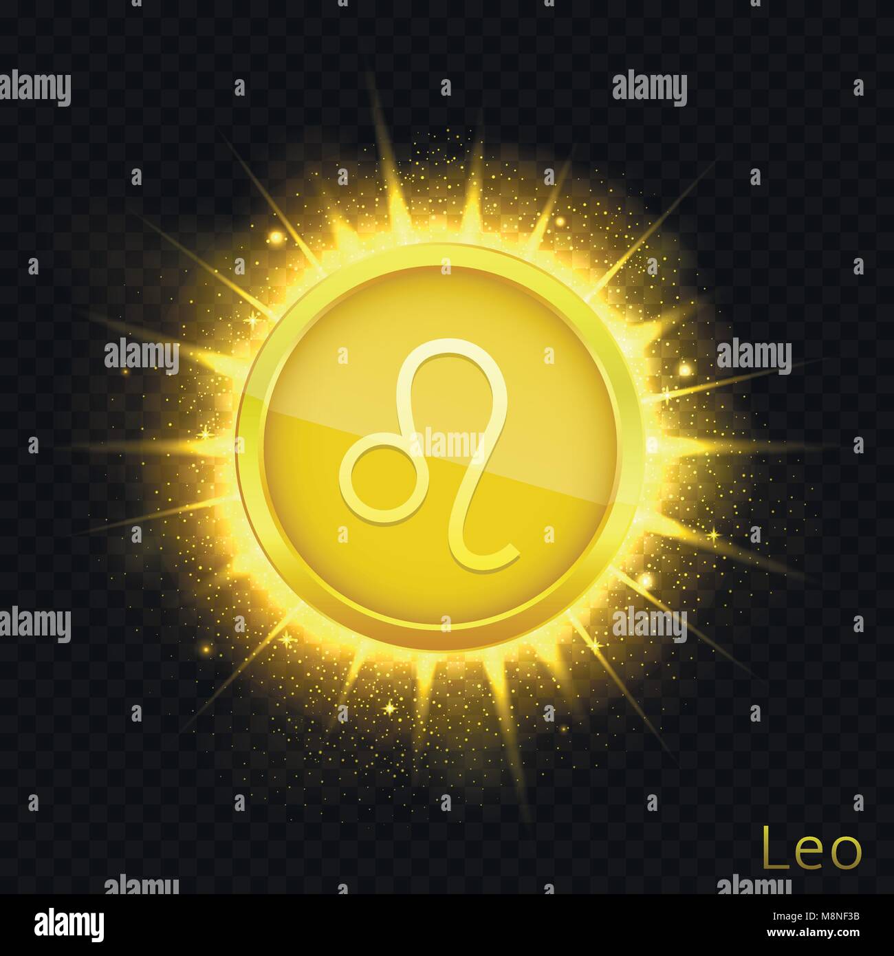 Golden Leo sign Stock Vector Image & Art - Alamy