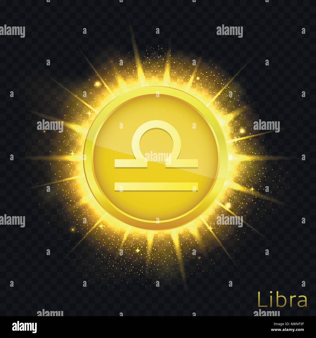 Golden Libra sign Stock Vector Image & Art - Alamy