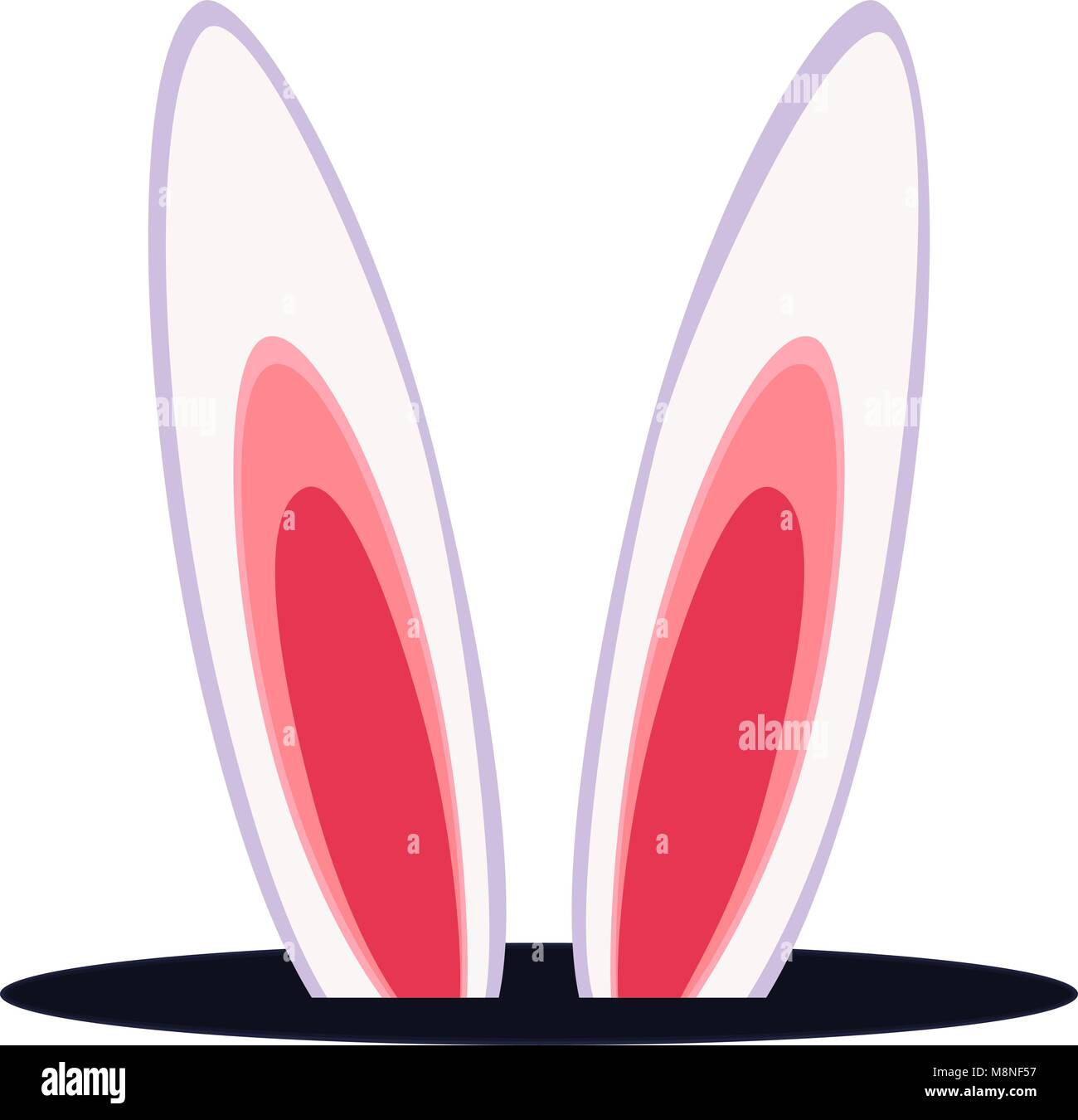 Colorful cartoon rabbit ears hole icon Stock Vector Image & Art - Alamy