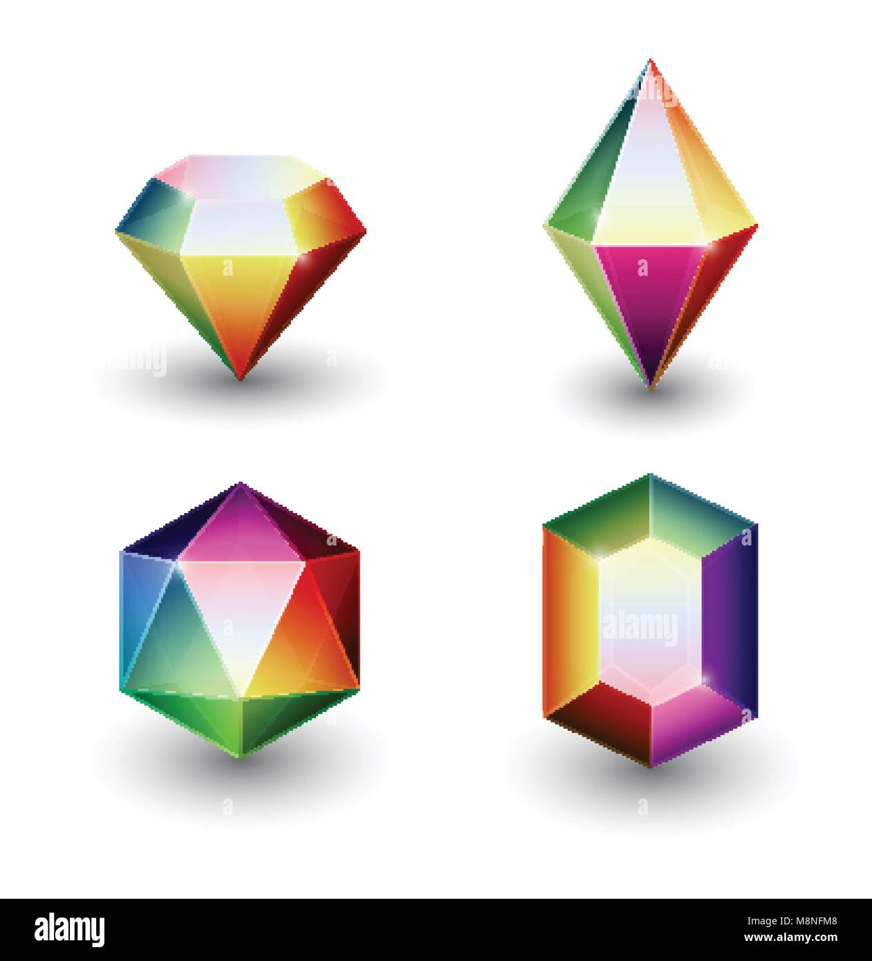 Emerald green crystals Stock Vector Images - Alamy