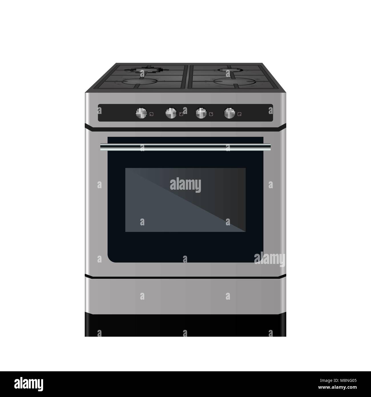 Gas flame stove top Stock Vector Images - Alamy