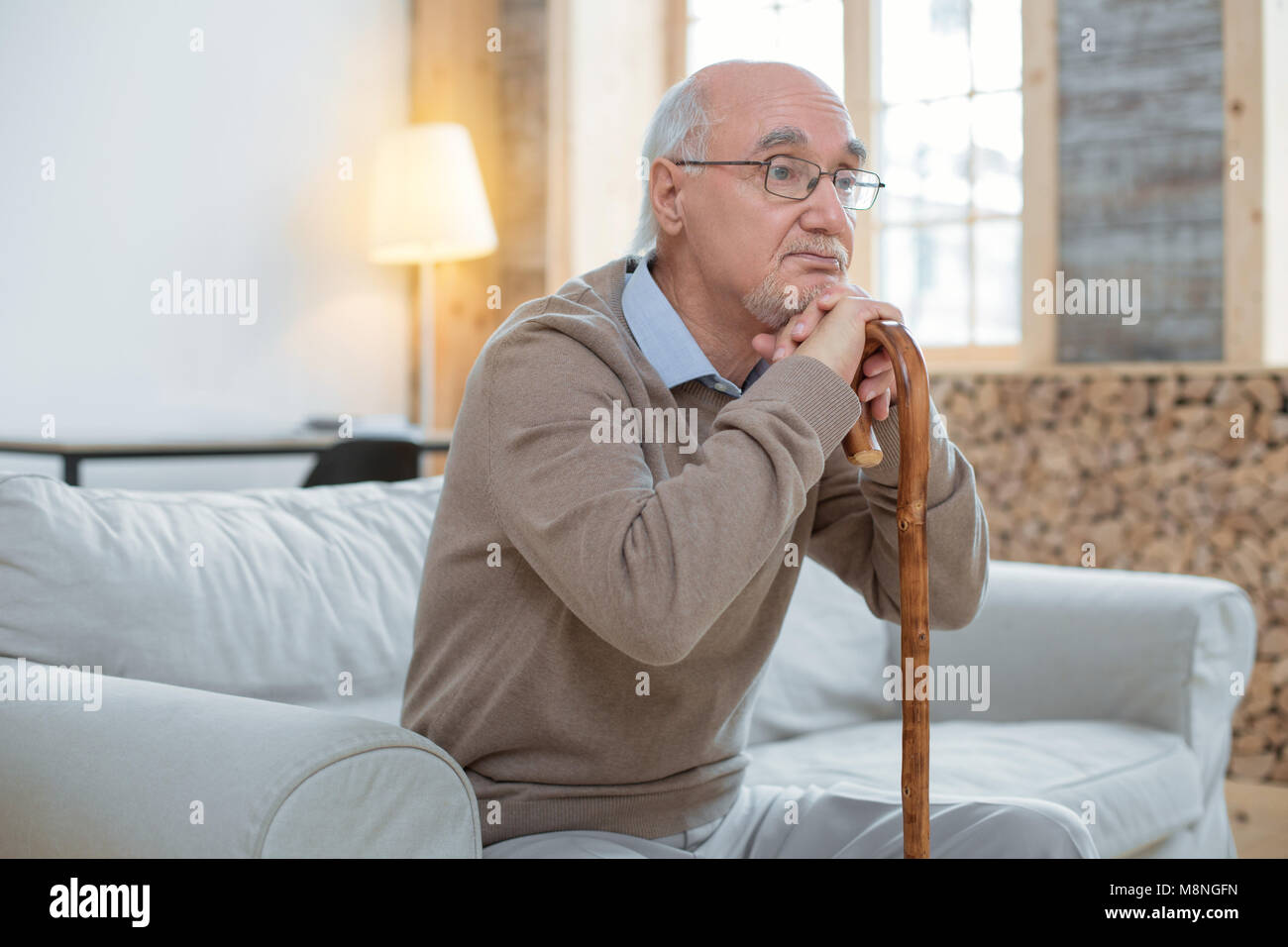 Smart senior man getting upset Stock Photo - Alamy
