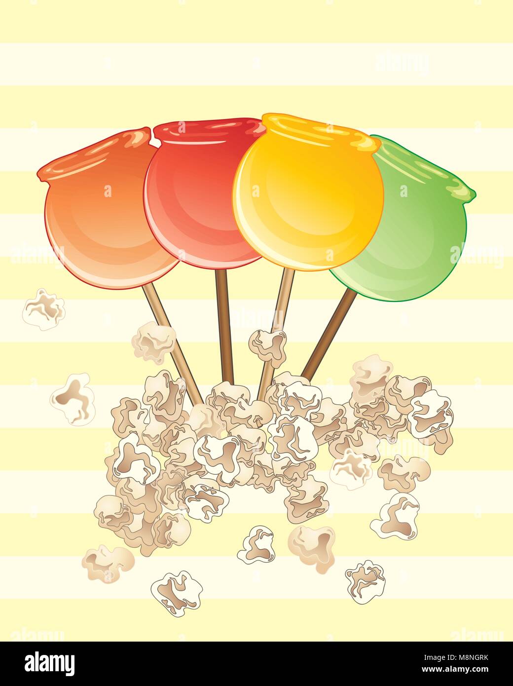 a vector illustration in eps 10 format of popular sweet candy apples on ...