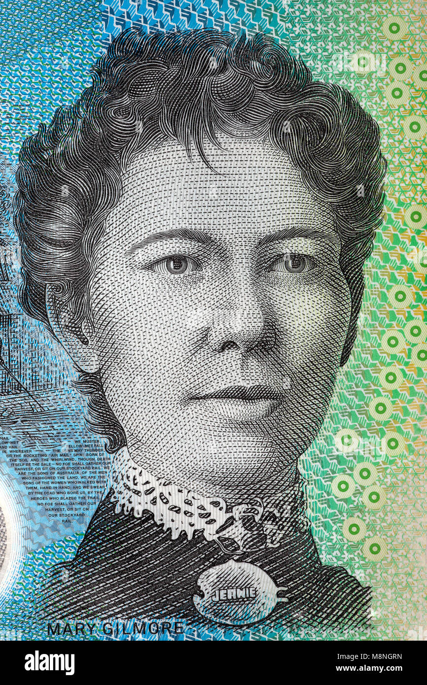 Mary Gilmore portrait from Australian money Stock Photo - Alamy