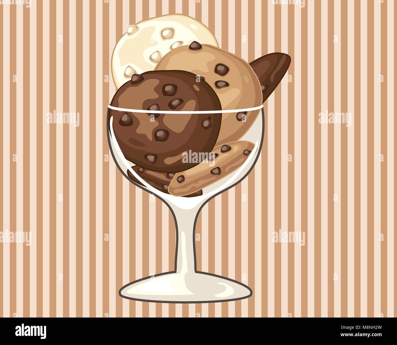 Pastry in cake glass Stock Vector Images - Alamy