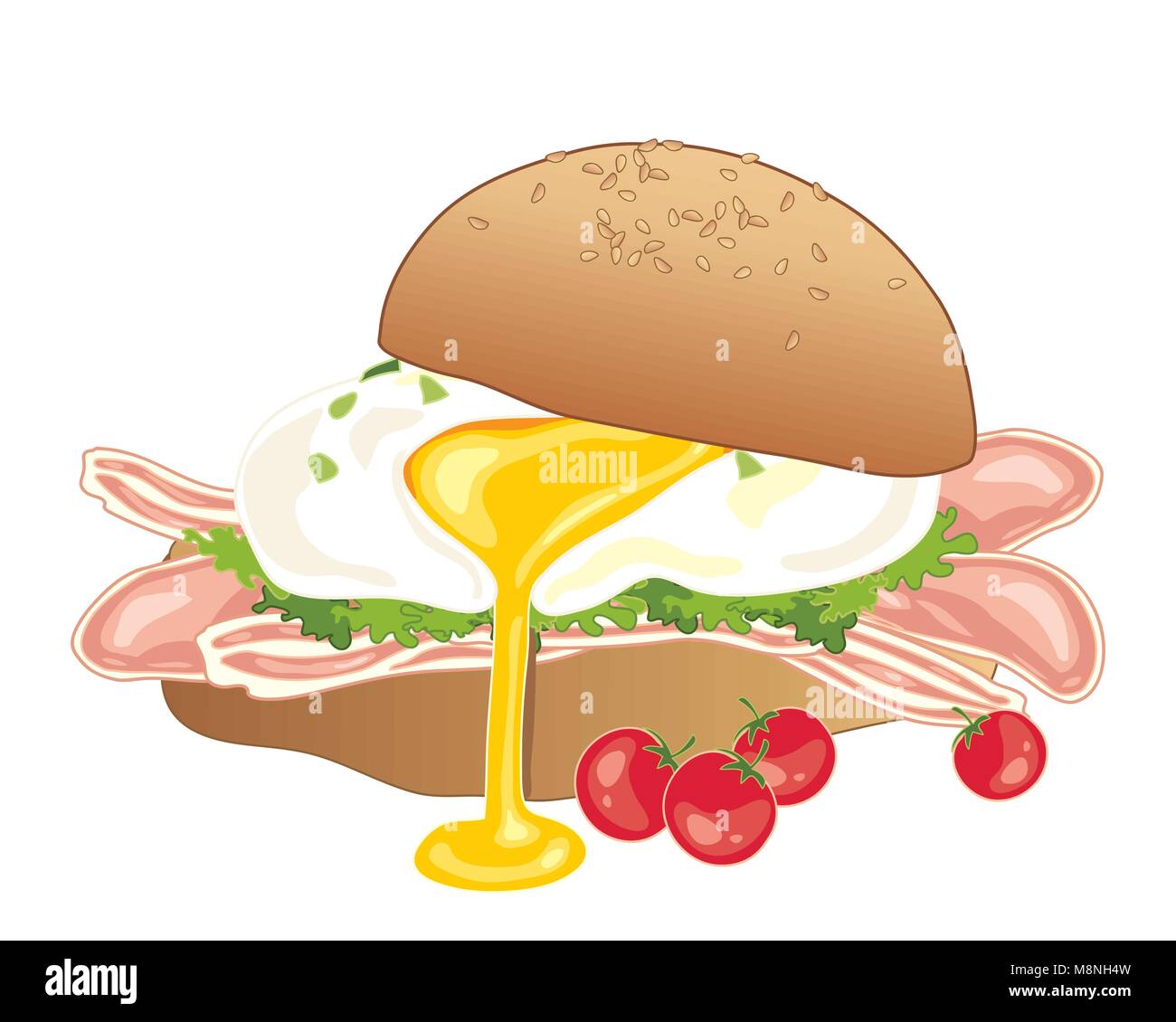 Fresh egg sandwich on Stock Vector Images - Alamy