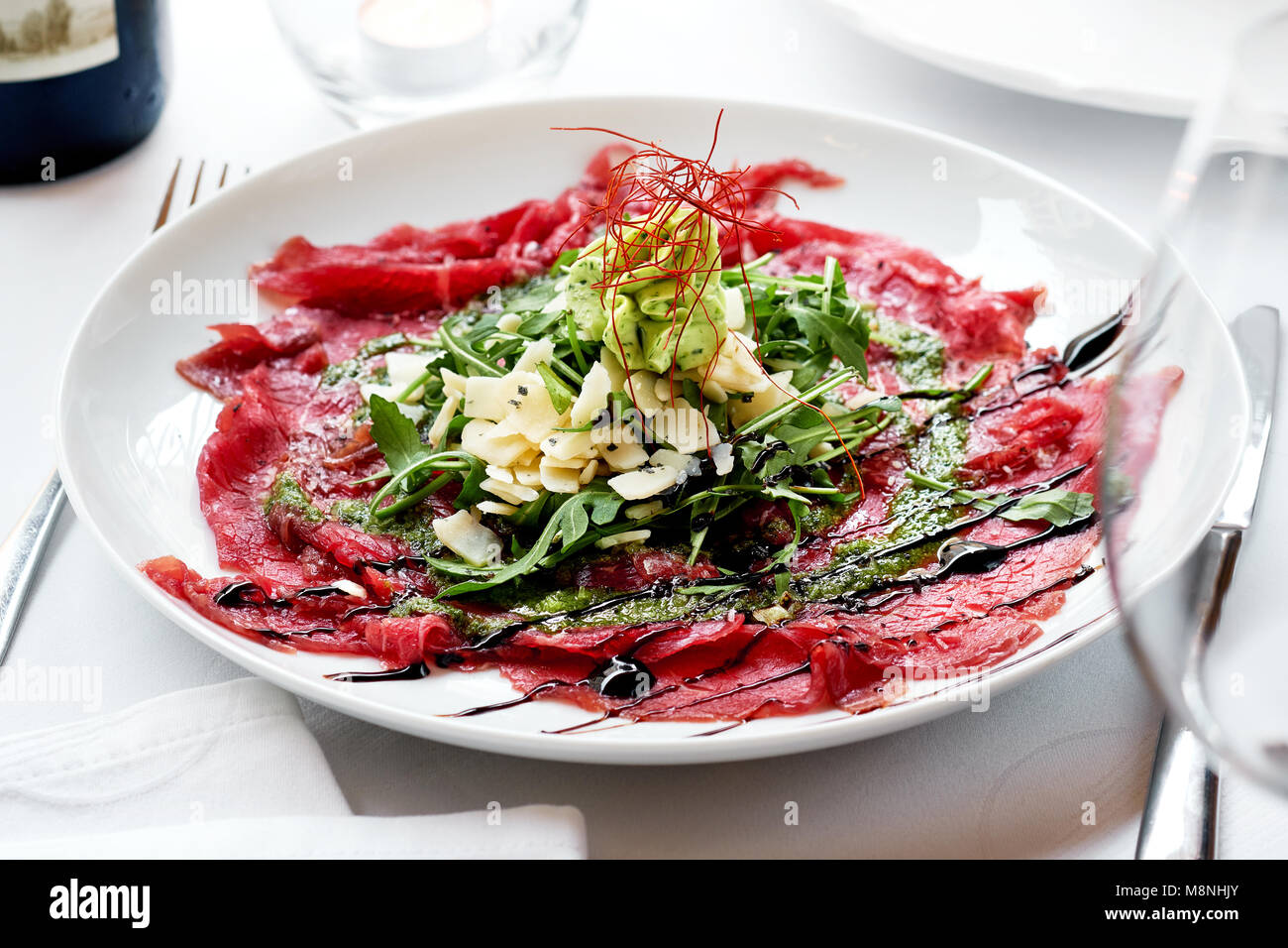 Carpaccio meat parmesan cheese hi-res stock photography and images - Alamy