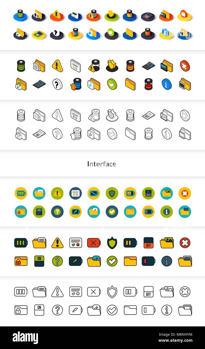 Set different progress bar icons Stock Vector Images - Alamy