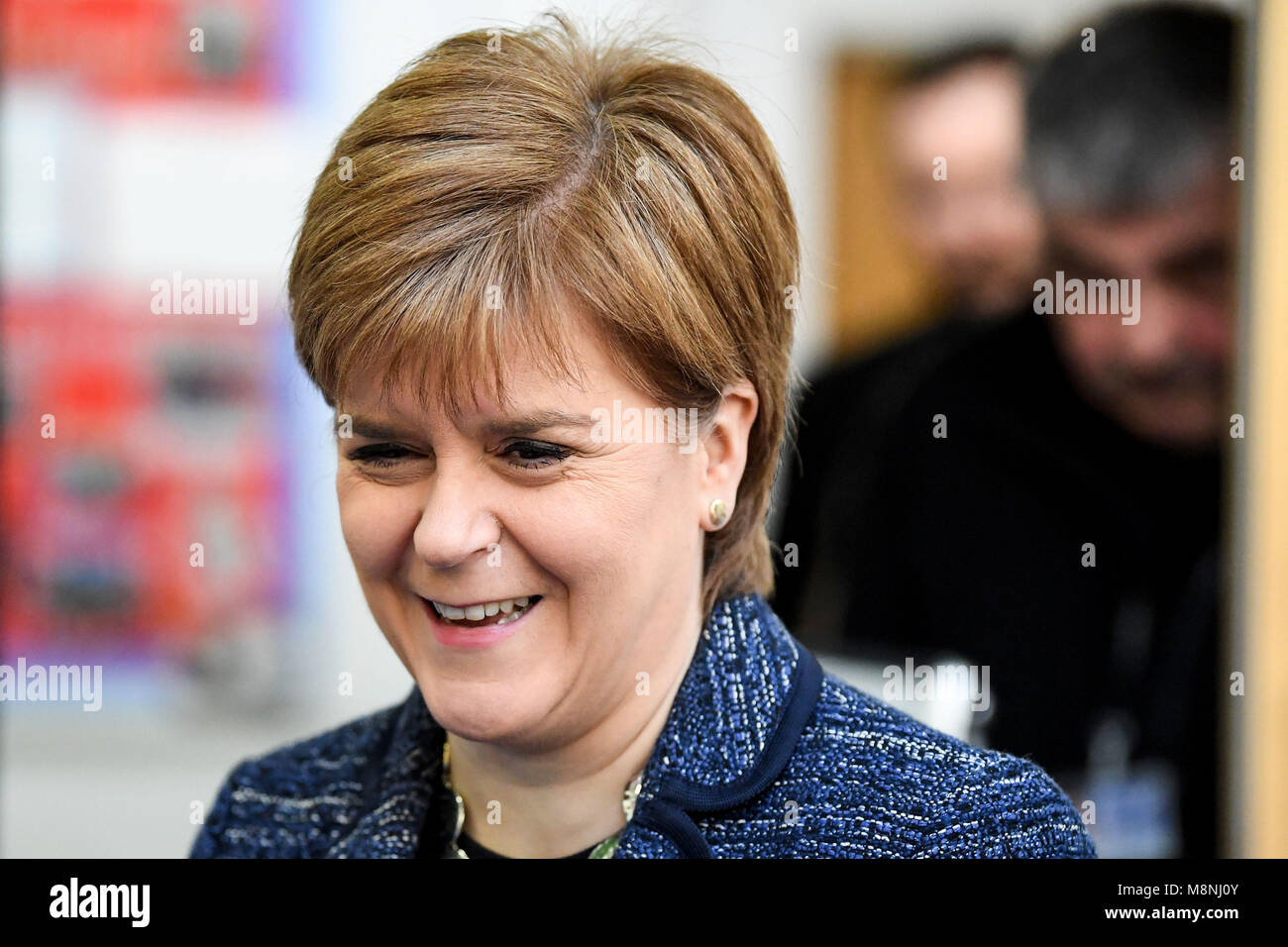 Nicola sturgeon at riverside primary school in stirling hi-res stock ...