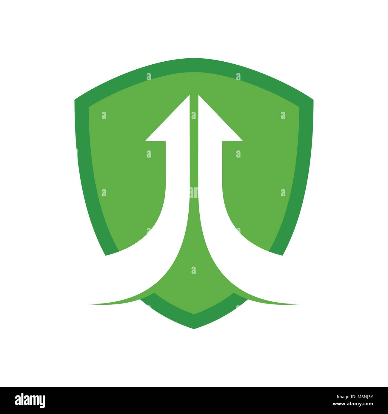 Rising Team Arrow Modern Shield Vector Symbol Graphic Logo Design Stock ...