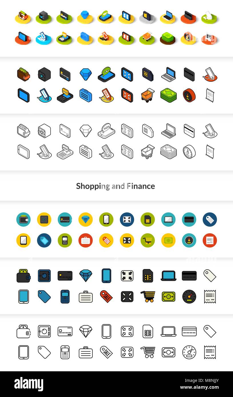 Flat 3d isometric dollar Cut Out Stock Images & Pictures - Alamy