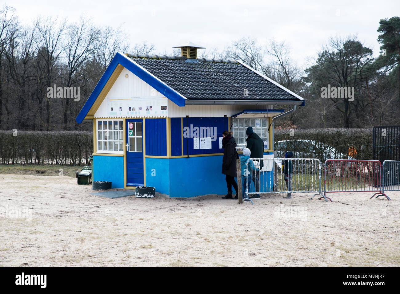entrance with ticketing staff in Auserlitz Stock Photo - Alamy