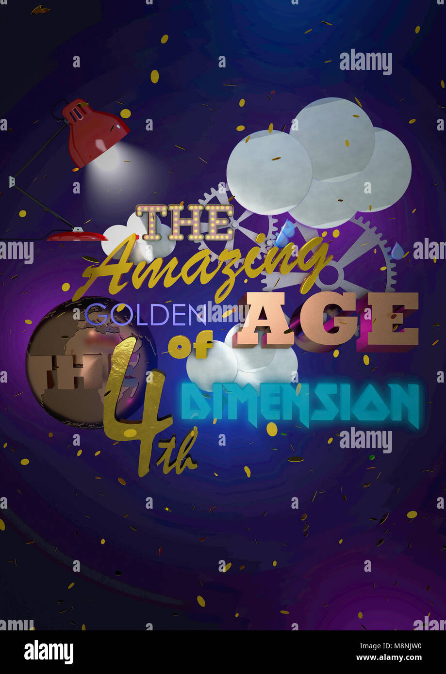 4th Dimension Artwork 3d design art glowing space illustration ...