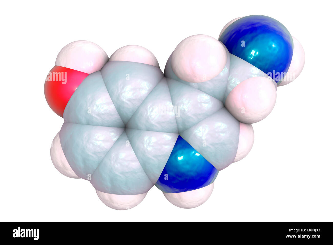 Serotonin Computer Model Of A Molecule Of The Neurotransmitter Serotonin 5 Hydroxytryptamine