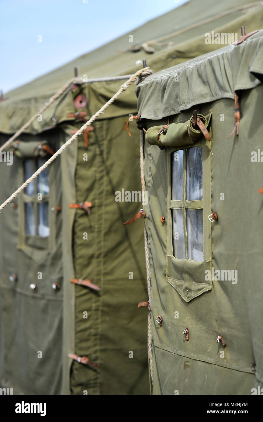 Camouflage military army base tent hi-res stock photography and images ...
