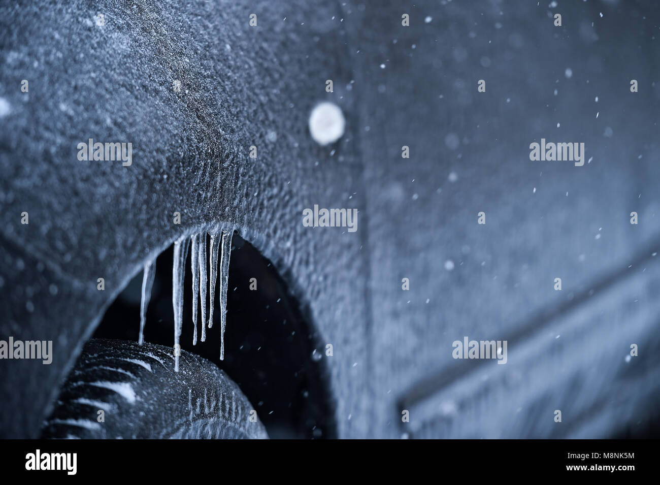 Car covered in ice during freezing rain phenomenon Stock Photo - Alamy